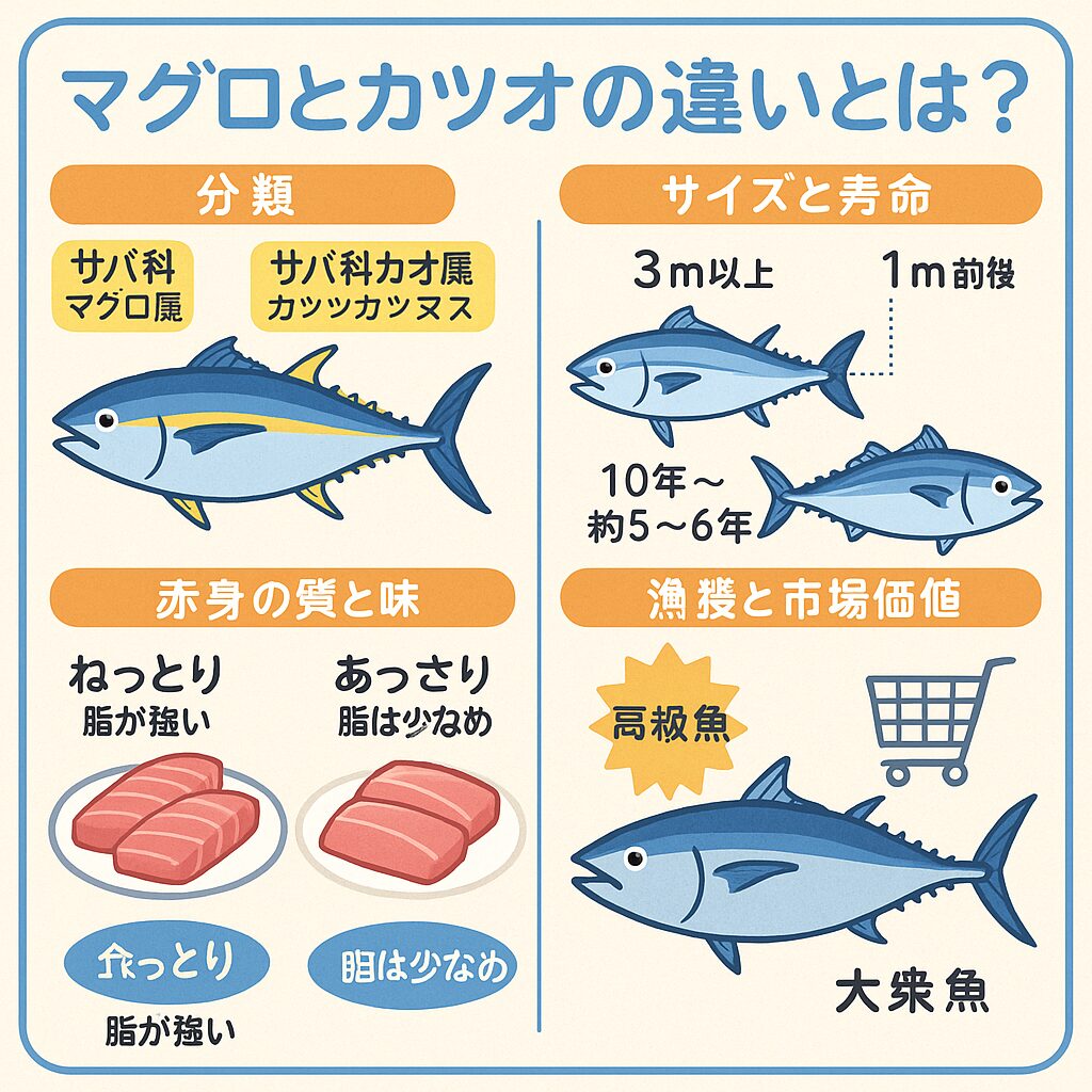 【マグロとカツオの違いとは？】 同じ回遊魚・赤身でもここが違う！釣り人・グルメ必見